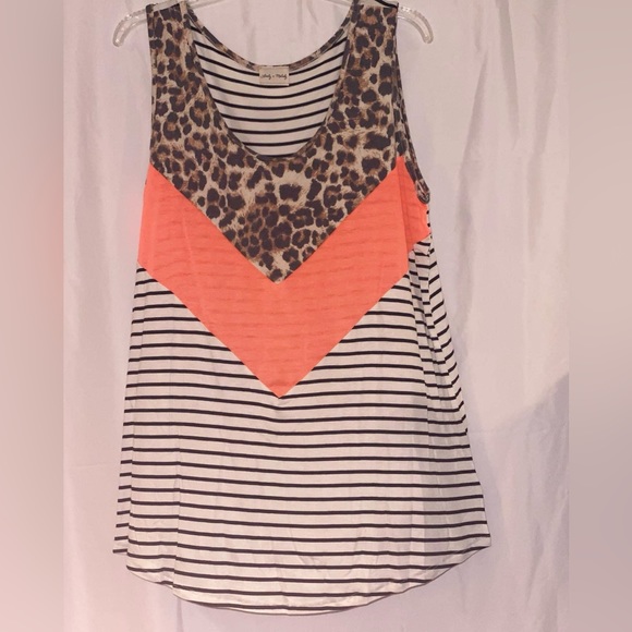 Lovely Melody | Tops | Chevron Tank | Poshmark
